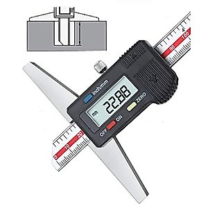 GLTL General Tools Depth Gauge Vernier Caliper,0-6"/150mm,0-8"/200mm,0-12"/300mm (Digital 0-200mm)