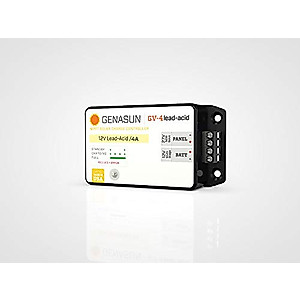 Genasun GV-4-Pb-12V, 4 A MPPT Solar Charge Controller for 12 V Lead-Acid Batteries