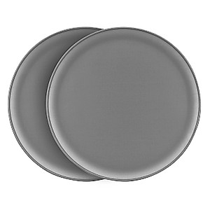 G & S Metal Products Company OvenStuff Nonstick 16-inch Pizza Pans, Gray, Set of Two