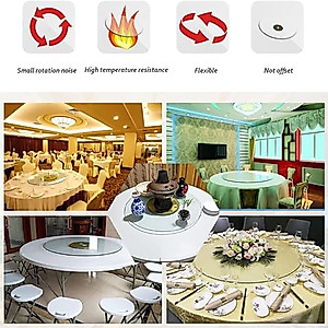 Round Swivel Tray Turntable, Clear Round Tempered Glass Rotating Lazy Susan for Dinner Table, for Hotel Kitchen Tabletop Service Plate, Decorative Glass Furniture ( Color : Clear , Size : 110cm (43inc