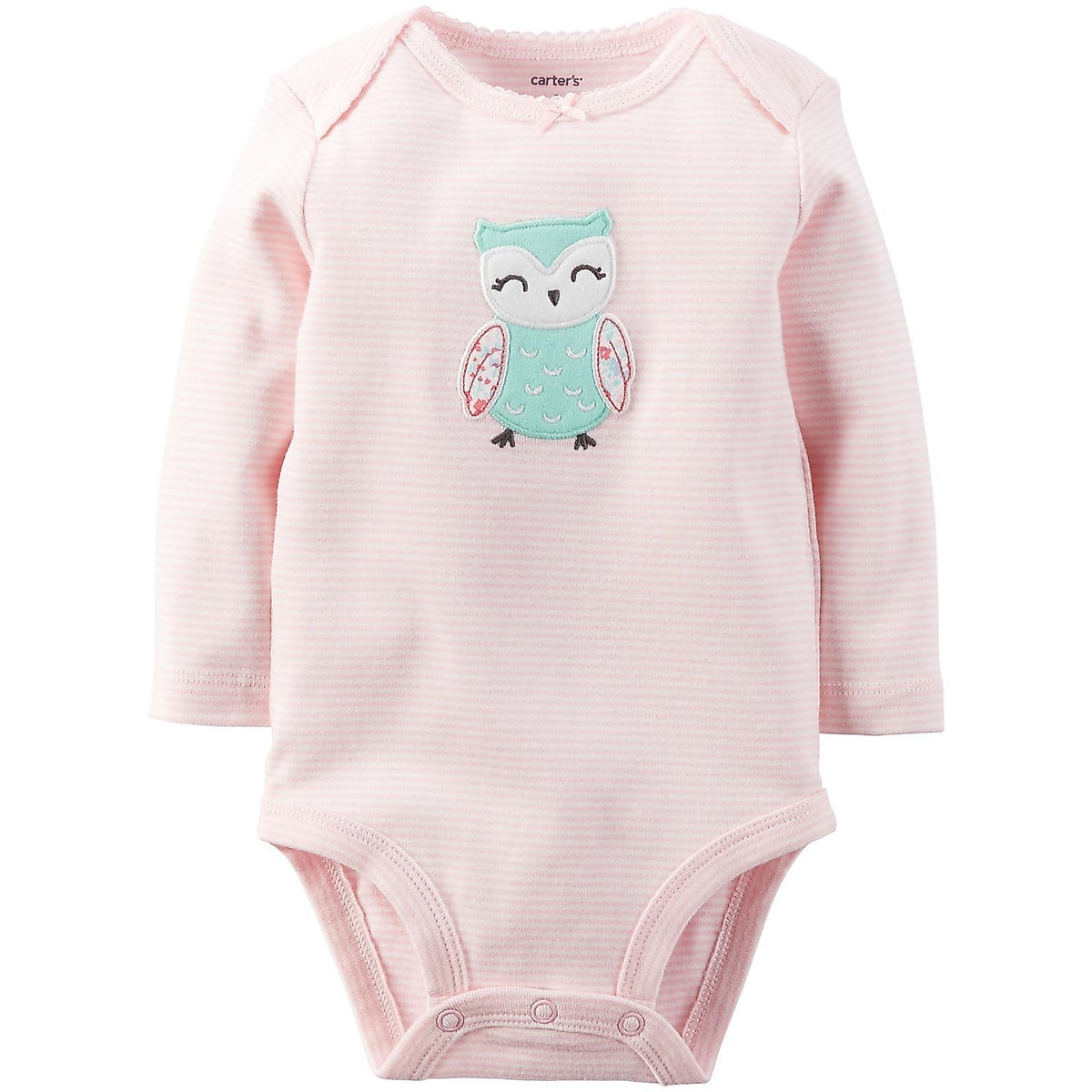 Carter's Baby Girls' Single Bodysuit 118g760, Pink Owl, 24 Months