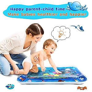 SUNSHINE-MALL Infant Toys, Tummy time Baby Toys, Inflatable Play Mat Water Cushion Baby Toys, Fun Early Development Activity Play Center for Newborn (70 x 50 cm)