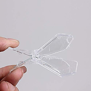 5 Pieces Queen Bee Cage Catcher Clips Plastic Queen Catching Tool Queen Catcher Queen Bee Catcher Queen Bee Cage Bee Queen Marking Catcher for Safely Capture and Store The Queen Bees, Transparent