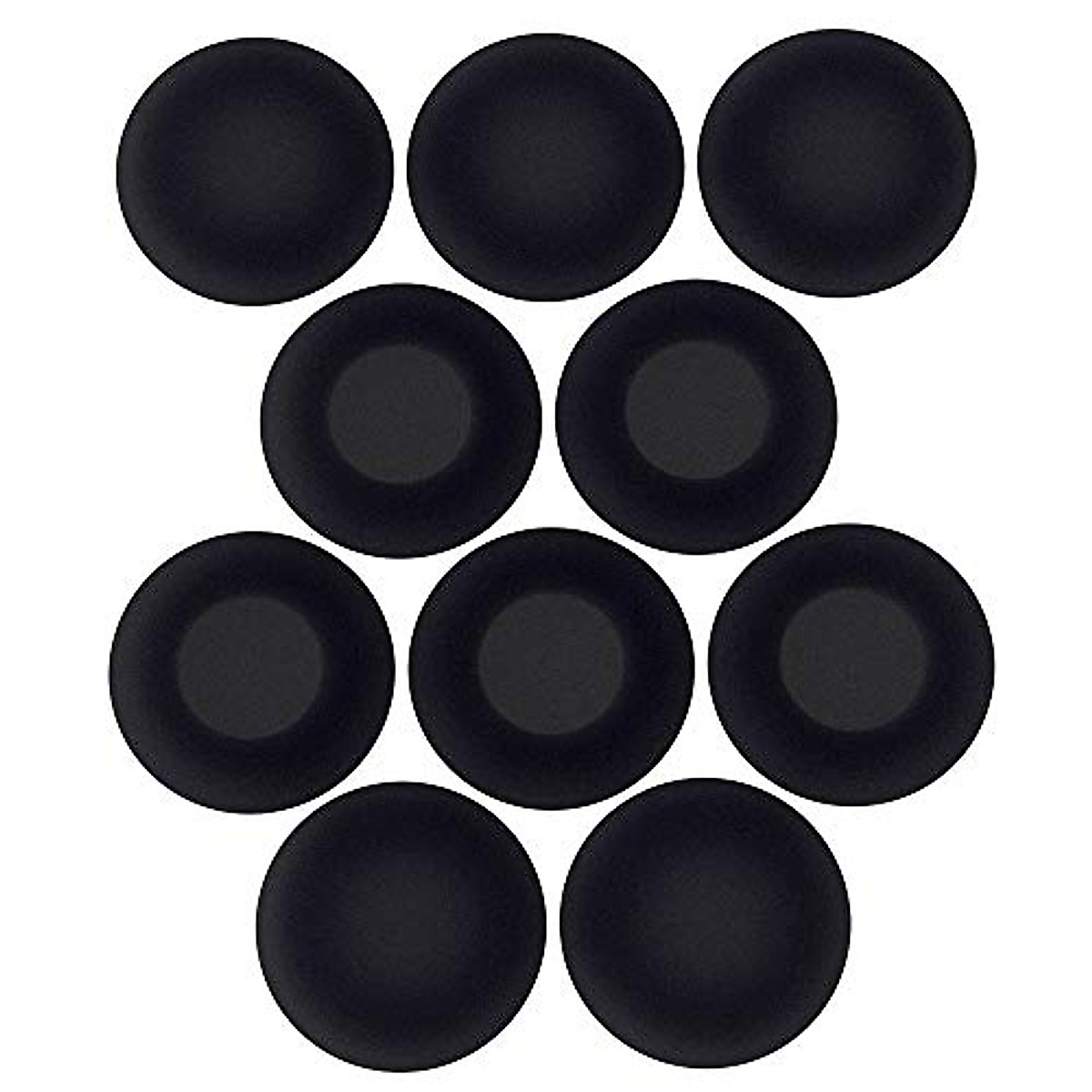 D & K Exclusives Ear Cushions Ultra Soft Foam Cover 2.4" inch Replacement for Most Standard Size Office Telephone Headsets, Headphones, Earphones Earbuds (Black) 10 Pack