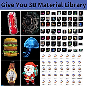 3D Hologram Fan,Hologram Fan Projector Screwless Led Lights with App and WiFi, Remote Control, and Bluetooth for Bar, Shop, Halloween, Christmas, (17.7 inches (WiFi+APP))