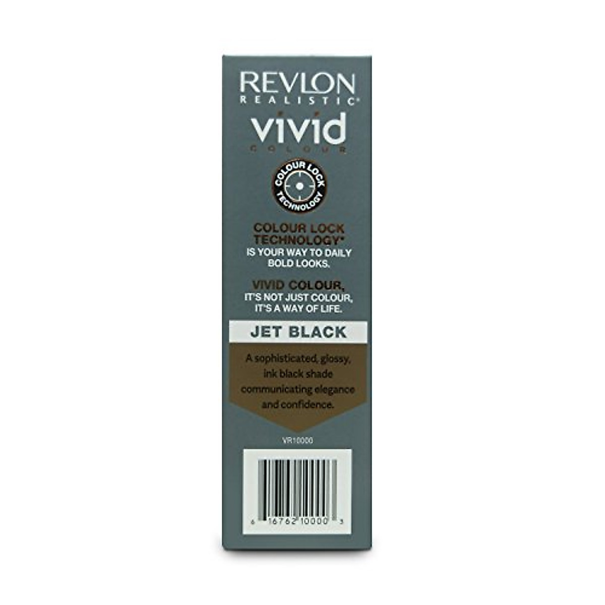 Revlon Realistic Vivid Colour Protein Infused Permanent Color Hair Dye with Color Lock Technology, Jet Black 110ml