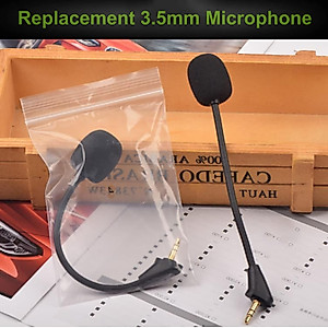 Alpha Microphone Accessories Compatible with Kingston HyperX Cloud Alpha Gaming Headset, 3.5mm Audio MIC Work for PS4, Xbox One, Nintendo Switch, Computer PC Gaming