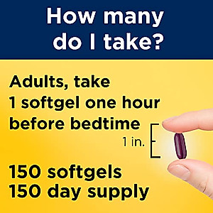 Nature Made Melatonin 3 mg with L-Theanine 200 mg, Dietary Supplement for Restful Sleep, 150 Softgels, 150 Day Supply