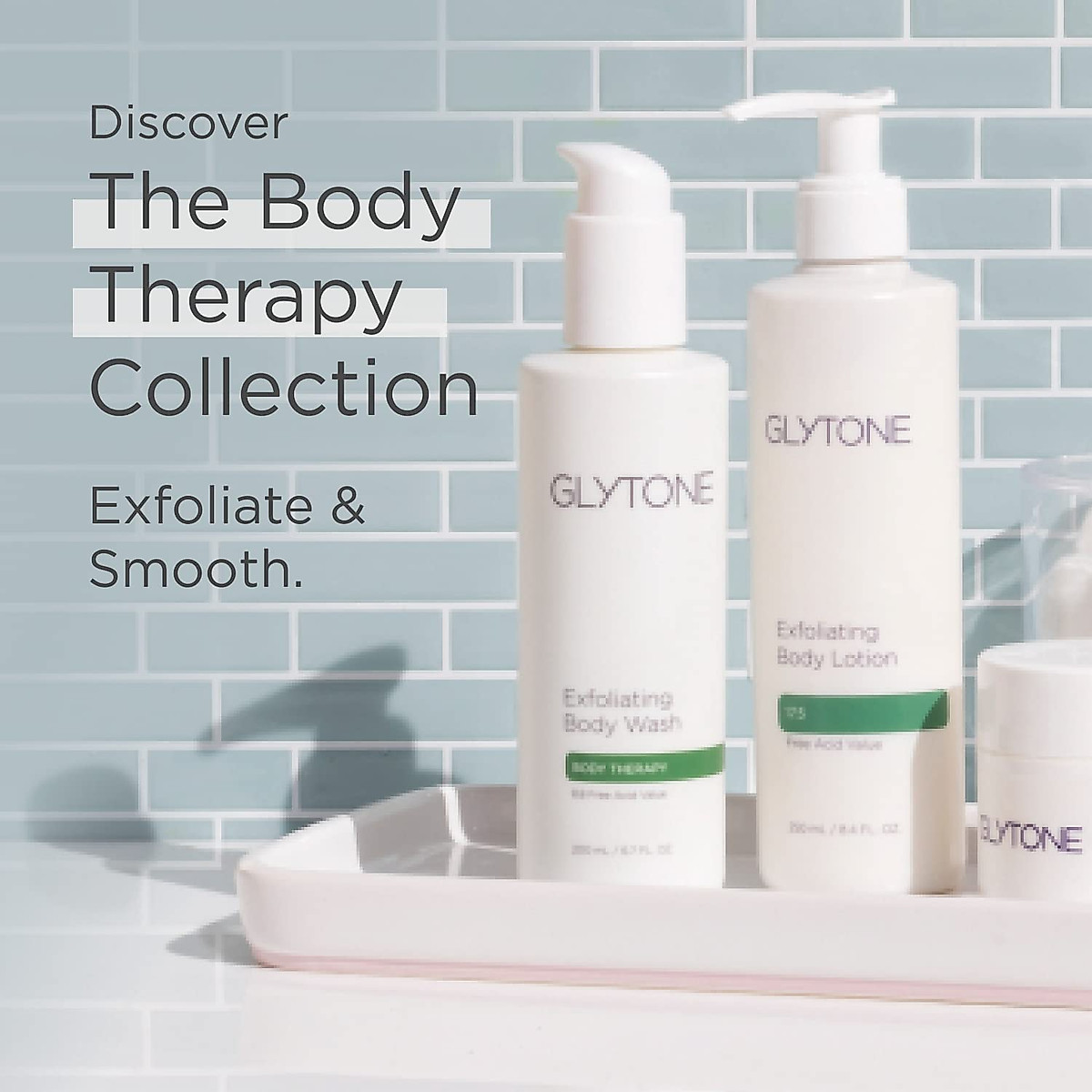 Glytone KP Kit for Keratosis Pilaris - Exfoliating Body Wash, Lotion, Shower Pouf - Smooth Rough & Bumpy Chicken Skin - Fragrance-Free, Routine Kit