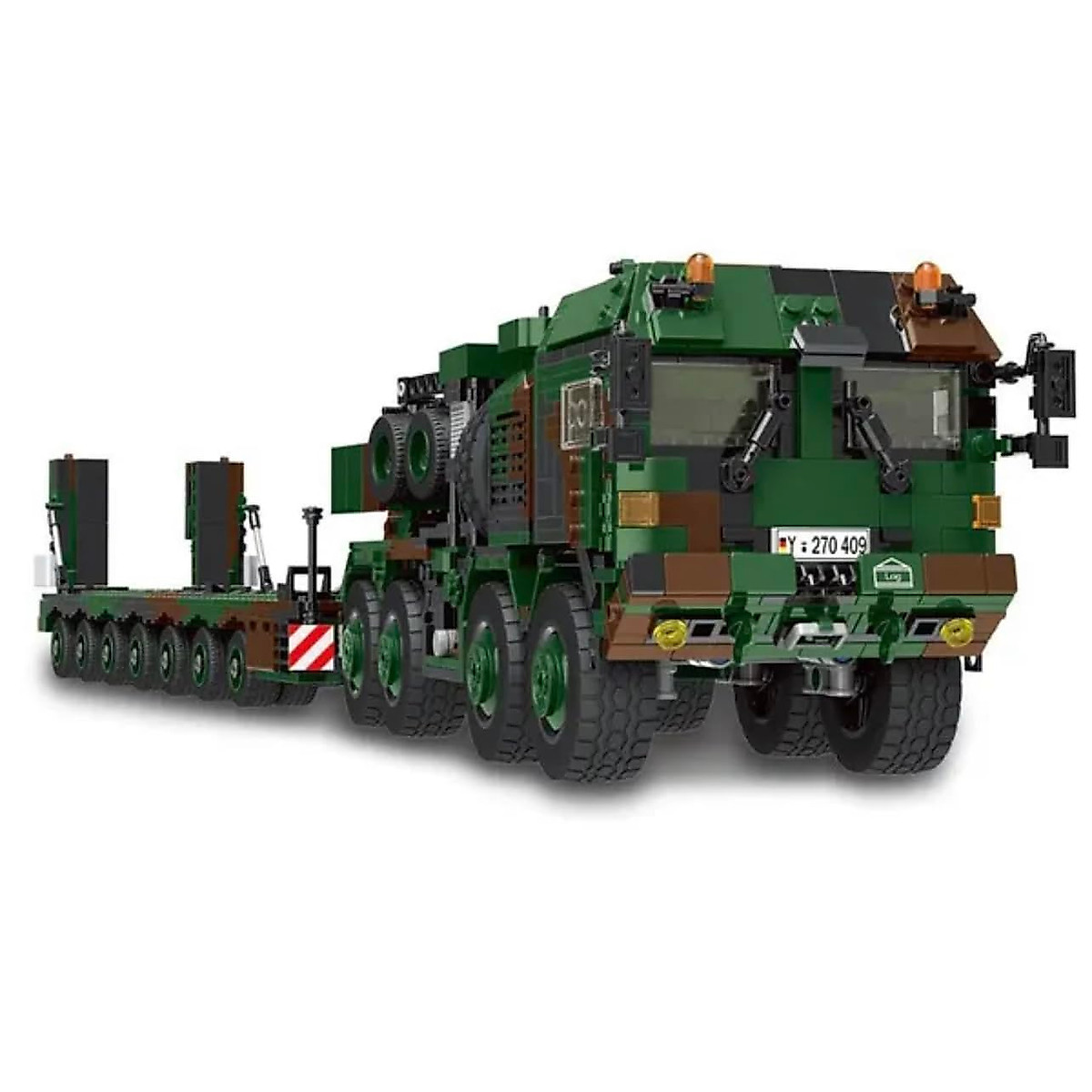 General Jim's Military Brick Building Set - German Army SLT Mammut Tank Vehicle Transporter Truck Building Blocks Model for History Enthusiast, Teens and Adults