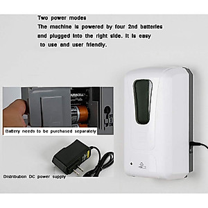 FKJLUN Hand Soap Dispenser Pump Hotel Automatic Sensor Soap Dispenser Wall-Mounted Punch-Free Bathroom Smart Foam Wash Mobile Phone Hand Sanitizer Box Hand Lotion Bottle for Bathroom (Color : B)