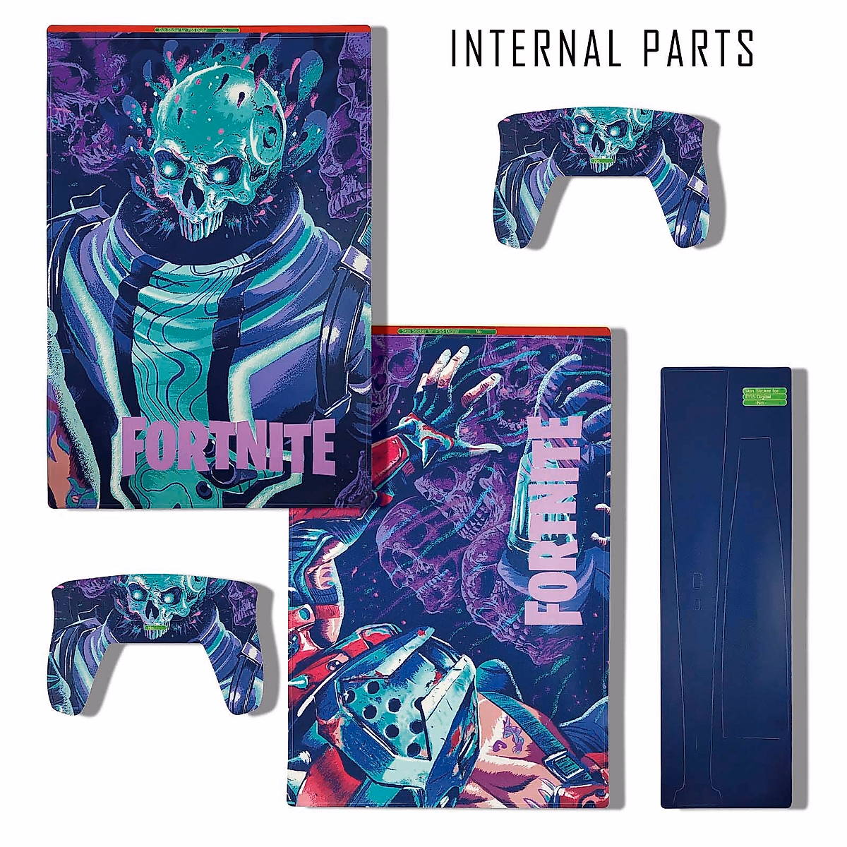 DREAMPASS Compatible with ps5 Skins disc Edition Anime wrap Decoration Frosting Sticker Console Digital Disk Protector faceplate Shell Vinyl Cover Skins Edition Console Decal Stickers Skeleton