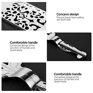 Absinthe Spoons for Absinthe Set ORNOOU 3 Pieces of Stainless Steel Wormwood Cocktail Bar Glass Cup Drinking Filter Vintage