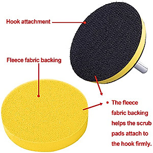 SIQUK 16 Pieces 5 Inch Buffing Pads Foam Polishing Pad Kit Polisher Pads Bonnets Wax Buffer Polish Pads Car Buffer Attachment for Drill