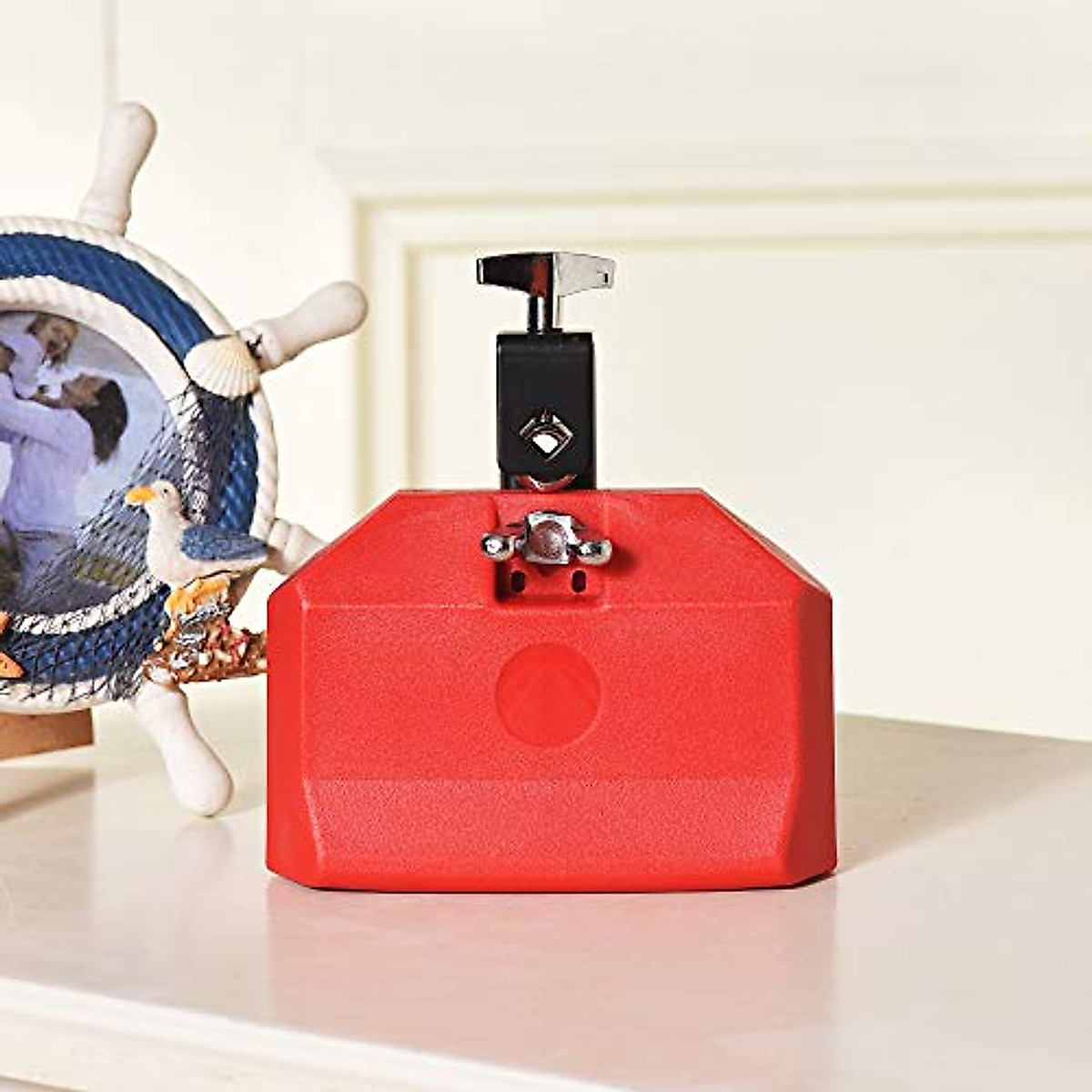 Jam Block, Plastic Musical Percussion Block, Latin Drum Instrument, Red