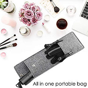 NITION Professional Salon Hair Straightener Argan Oil Tourmaline Ceramic Titanium Straightening Flat Iron for Healthy Styling,LCD 265°F-450°F,2-in-1 Curling Iron for All Hair Type,1 inch Plate,Black