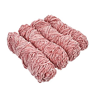 TEHAUX 4pcs Colorful Gold Velvet Yarn Crochet Yarn Thick Knitting Supplies Wool Scarf Chunky Knit Chenille Yarn Chunky Knit Yarn Cotton Yarn Knitting Thread DIY Chenille Wool Soft Pink