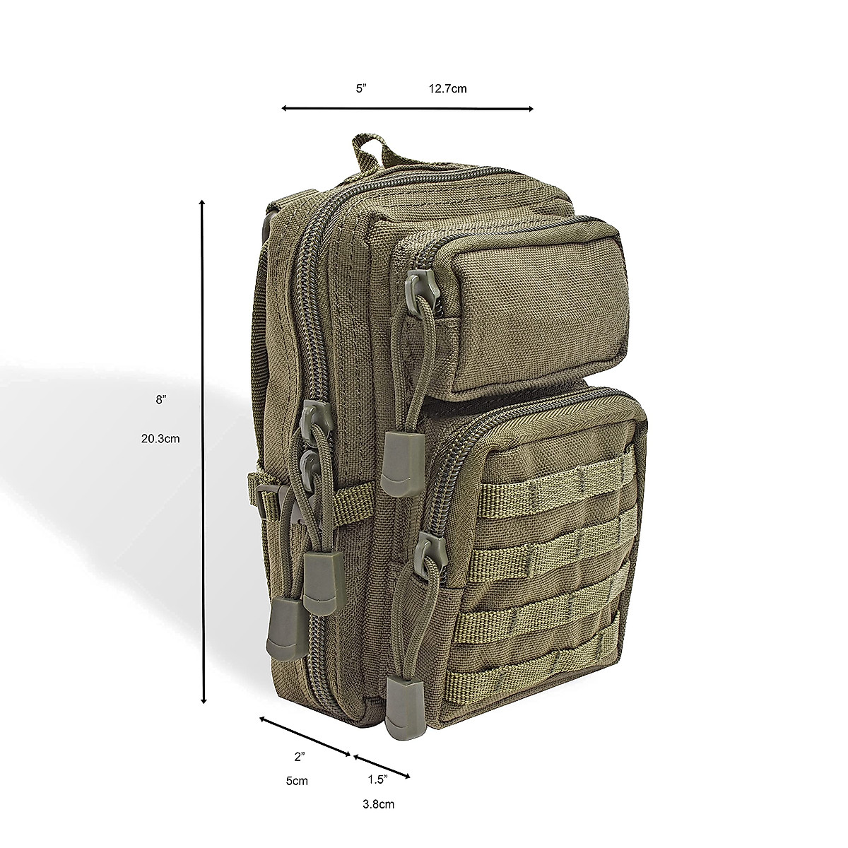 Taleverios - Mini Tactical Pouch - Detachable - Waterproof Holder with Rip Away Patch for Quick Accessibility - Multiple Compartments and Pockets