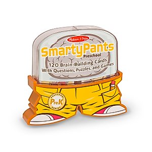 Melissa & Doug Smarty Pants Preschool Card Set Educational Activity With 120 Brain-Building Questions, Puzzles, and Games