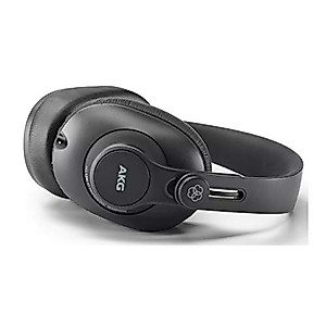 AKG Pro Audio K361BT Bluetooth Over-Ear, Closed-Back, Foldable Studio Headphones Bundle with Knox Gear Professional Headphone Case (2 Items)