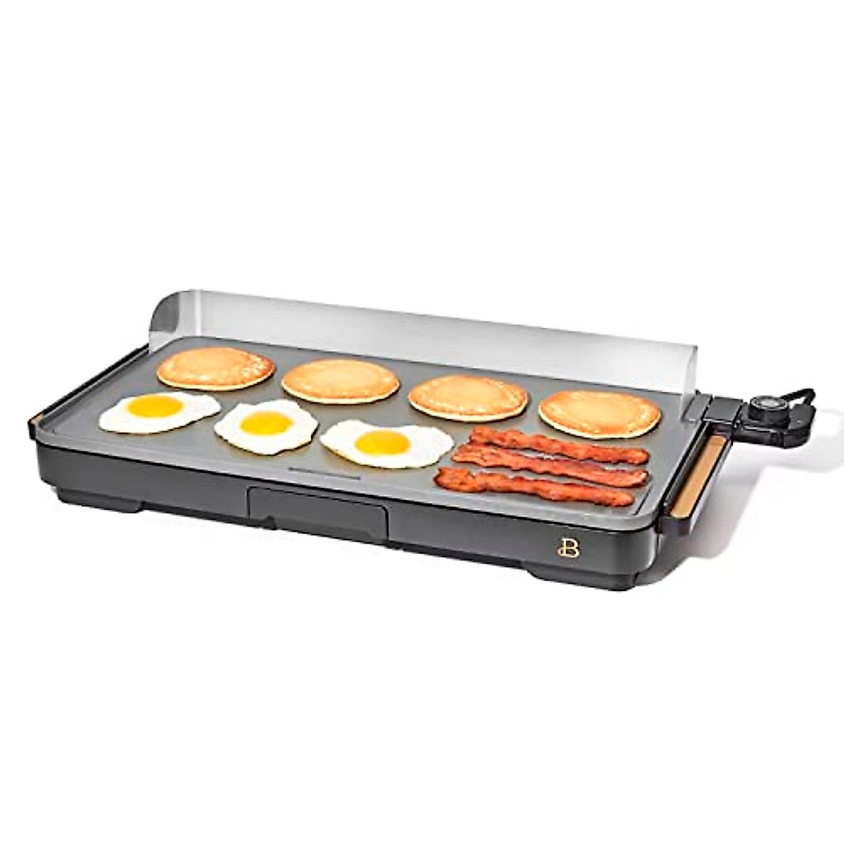 Beautiful 12" x 22" Extra Large Griddle, by Drew Barrymore (Oyster Gray)