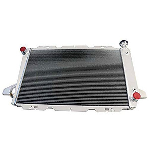 OzCoolingParts 4 Row Core All Aluminum Radiator for 1985-1997 86 87 88 89 90 91 92 93 94 95 Ford Bronco F-150 F-250 F-350 4.9L L6