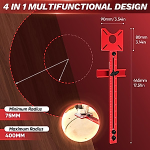 Saker New 4 in 1 Router Milling Groove Bracket|Cabinet Hardware Jig with Automatic Center Punch|Router Milling Groove Bracket Advantages|Router Guides for Woodworking