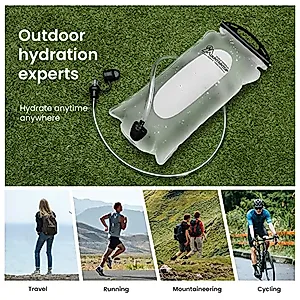 MOUNTAINTOP 40L Hiking Backpack with 3L Hydration Bladder for Men & Women Camping Climbing,Blue and Orange