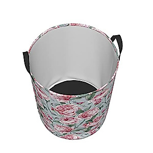Rose Laundry Hamper Flower Laundry Baskets Large Women Hampers Toy Organizer Hamper Bag Dirty Clothes Storage Bin