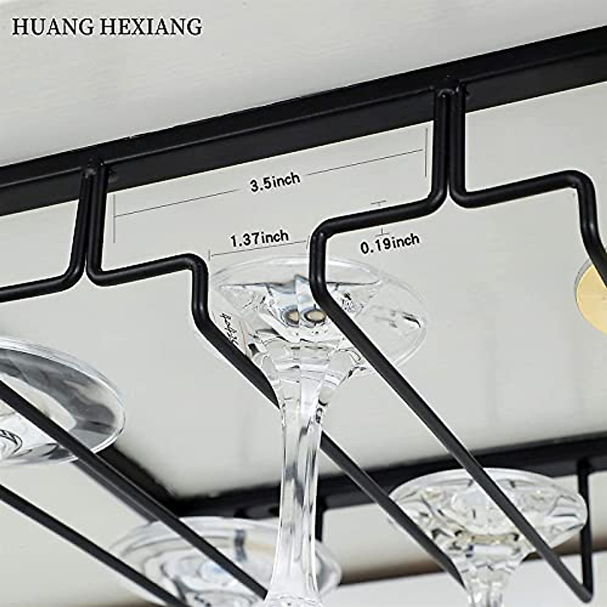 Household Wine Glass Rack, Wine Cabinet Goblet Rack, Wine Glass Rack, Wine Rack Hanging Rack (3 Rows 1 Pack)