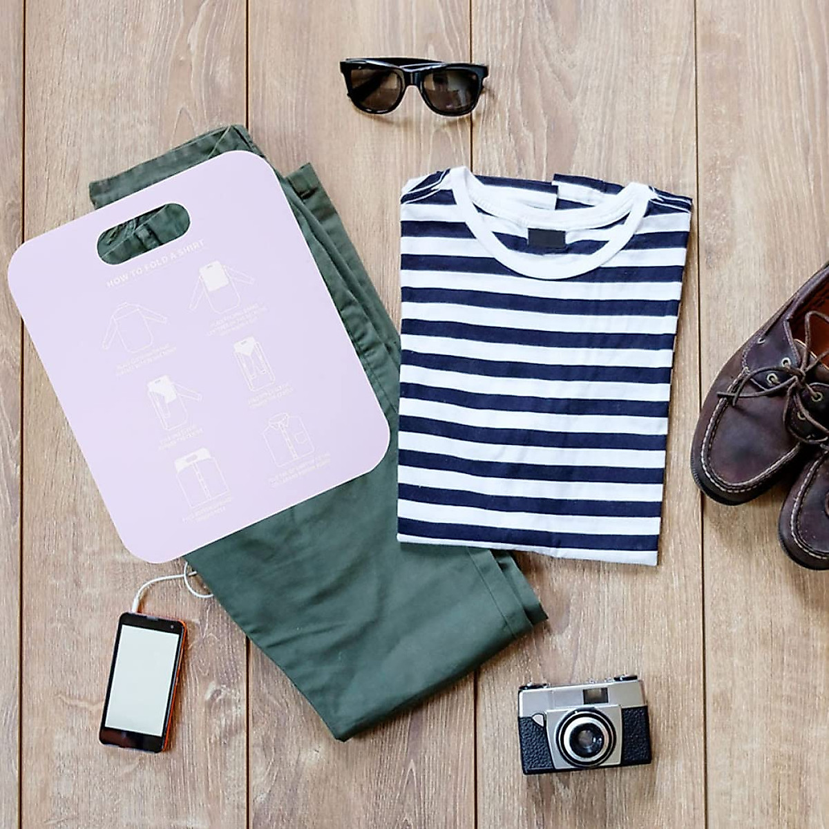 Cabilock 4pcs Shirt Folding Board Creative Lazy Foldable Plates Shirts Laundry Organizer Travel Home Shirt Folder Helper