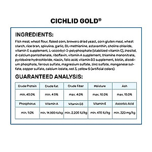 Hikari 2-Ounce Cichlid Gold Floating Pellets for Pets, Large