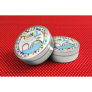 Splash Pad Birthday Party Thank You Sticker Labels for Boys, 40 2" Party Circle Stickers by AmandaCreation, Great for Party Favors, Envelope Seals & Goodie Bags