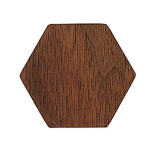 CALIDAKA Wood Ring Box for Wedding Ceremony Rustic Vintage Ring Bearer Box,Hexagon Ring Box Engagement Ring Box for Marriage Jewelry Case Jewelry Gift Box Black Walnut Wooden