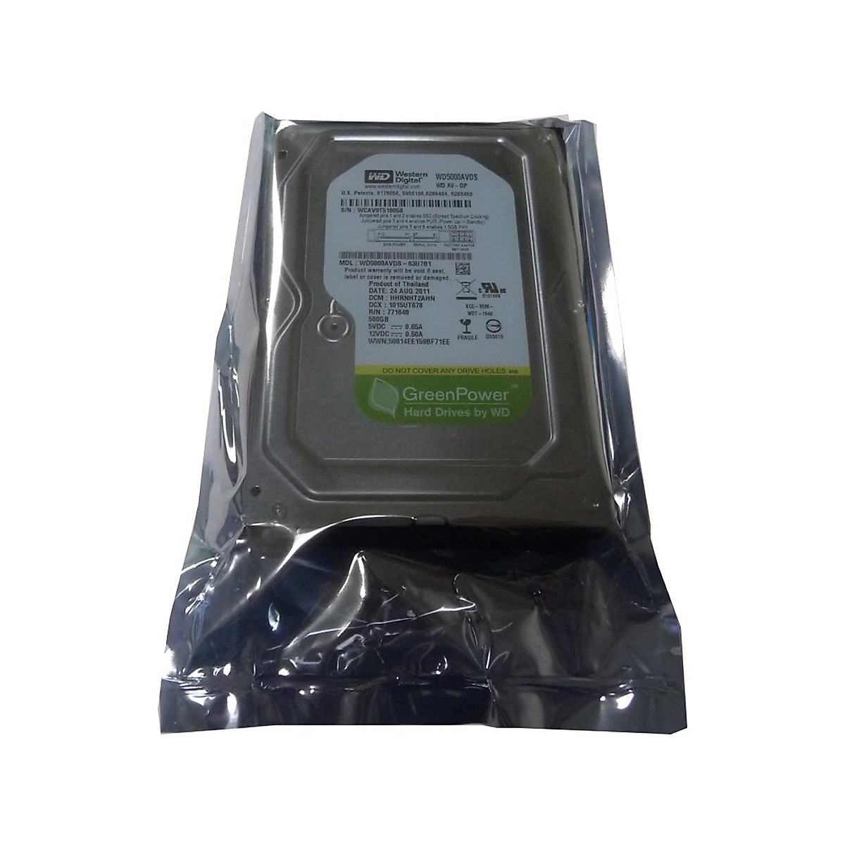 WD AV-GP 500 GB AV Hard Drive: 3.5 Inch, SATA II, 32 MB Cache (WD5000AVDS) (Old Model)