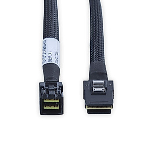 SFF-8643 to SFF-8087 Internal Mini SAS HD Cable, Compatible with Raid Controller Hard Drive, 100-Ohm, 0.8-m(2.6ft), 2 Pack