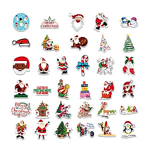 Guer Christmas Stickers 103PCS Santa Snowflake Merry Christmas Decorations for Teens Cute Decals for Scrapbooking Envelope Snowboard Water Bottle Laptop Gloves