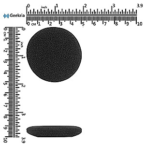 Geekria 10 Pairs 2 Inch (50mm) QuickFit Foam Replacement Ear Pads for AKG Koss Logitech Plantronics Rapoo Sennheiser Sony Headphones Earpads, Headset Ear Cushion Repair Parts (Black)