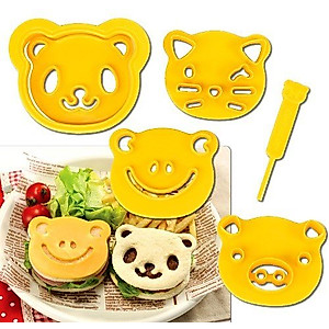 CuteZCute Animal Friends Food Deco Cutter and Stamp Kit Frame 3 7/8 x 3 1/8 x 1 1/16 inches
