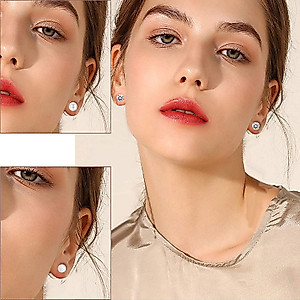DAZZINO 12-30 Pairs Assorted Multiple Stud Earrings Hoop Set Dangle Cute Hypoallergenic Earrings CZ Bow Butterfly Flower Leaf Ball Simple Drop Earrings Stud for Women Pack