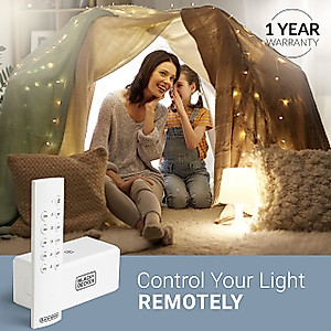 BLACK+DECKER Wireless Remote-Control Outlet, Pack of 5 Outlets, 2 Remotes - Premium Light Switches