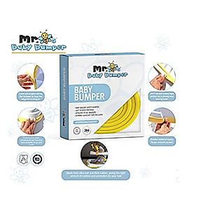 Rubber Bumper for Soft Edge on Baby Walker | 2 Boxes - Protective Foam Cushion [10 Foot Bumper + Extra Adhesive Tape ] Protect Your Toes, Walls, Furniture