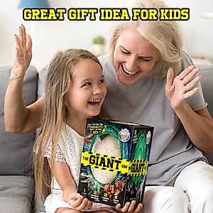 XXTOYS Dino Egg Dig Kit, Unearth Jumbo Dino Egg with 12 Different Dinosaur Toys - Educational Science STEM Toys for Kids 5-7, Dinosaur Eggs Toys Easter Gifts for Boys & Girls