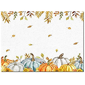 Rectangular Area Rug Non-Slip Stain-Proof Rugs Thanksgiving Pumpkin Fall Receipt Leaves Household Sofa Floor Large Floor Mat Bedroom Bedside Carpet for Living Dining Room 2x3 Feet