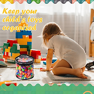 Ribbonlic 6 Pcs Toy Storage Bags, PVC Clear Toy Organizing Bags with Zipper, Waterproof Toy Bags for Board Games, Building Blocks, Puzzles and Small Toys