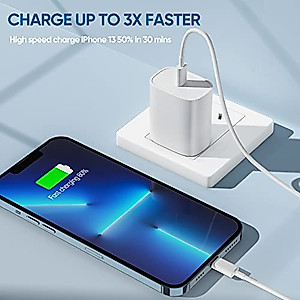 iPhone Fast Charger, 10 FT Long [Apple MFi Certified] USB C to Lightning Cable with 20W iPhone Charger Fast Charging Block for iPhone 14 Pro Max/14 Pro/14 Plus/14/13 12 11 Pro Max Mini, iPad 2Pack
