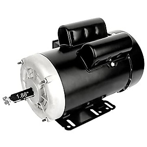 1.5HP Electric Motor 1725 RPM General Purpose Single Phase Motor 115V/230V 56 Frame 5/8" Shaft Diameter Rolled Steel Shell TEFC