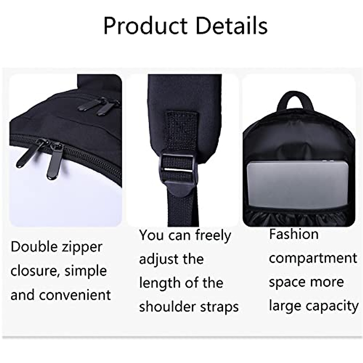 Alyfyto African Girls Backpack Cartoon is Cute, Lightweight, Breathable, Wear-Resistant, S-Shaped Thickened Shoulder