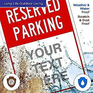 Sigo Signs Reserved Parking Sign, Custom Parking Sign for Parking Lots, Businesses and Schools, 10x14 Inches, Rust Free .040 Aluminum, Fade Resistant, Made in USA by Sigo Signs