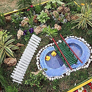 White Picket Fence Christmas Tree Fence Christmas Decorations Birthday Gift Kids Dollhouse Panel Fence Miniature Fence for Crafts Glass Panel Small Wooden Baby Ornaments